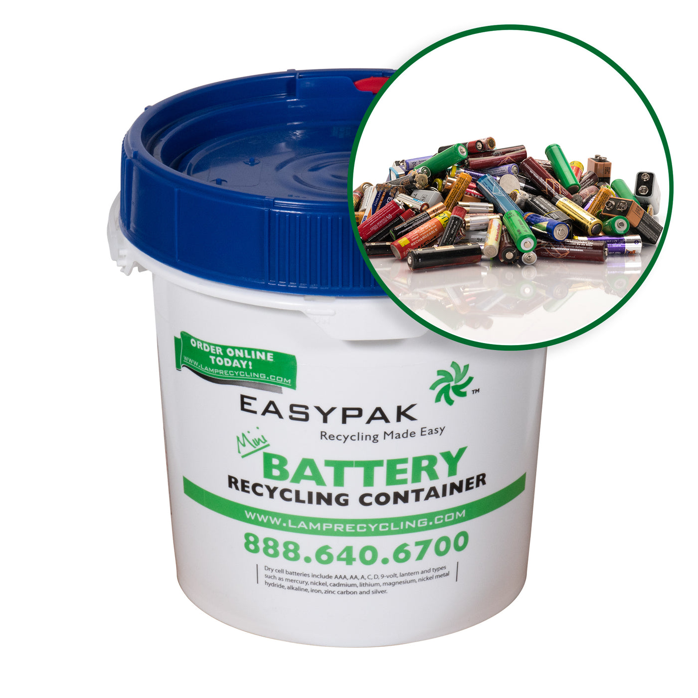 EasyPak™ Mini Battery Recycling Container — TerraCycle Regulated Waste
