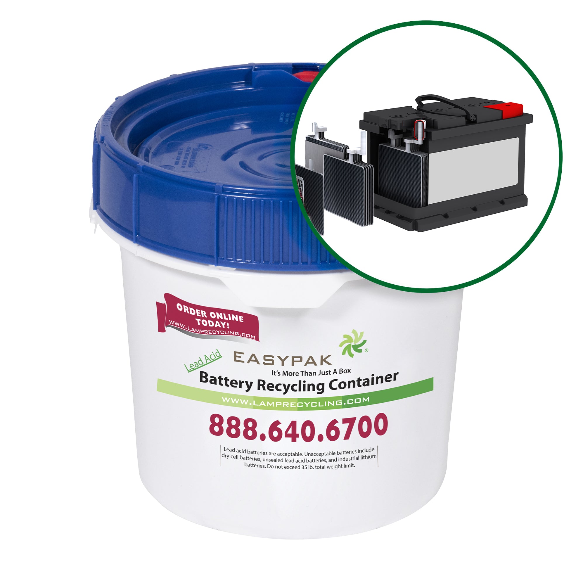 EasyPak™ Lead Acid Battery Recycling Container — TerraCycle Regulated Waste