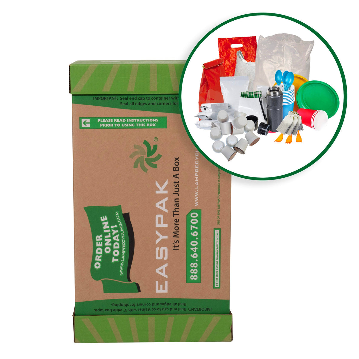 EasyPak™ Break Room Separation Recycling Box — TerraCycle Regulated Waste